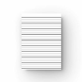A4 Loose Leaf Sheet 30mm/10mm/10mm Lined Handwriting - 100 pages