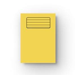 Half Blank Half Lined A4 Exercise Book Yellow Cover