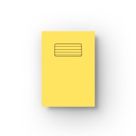 Half blank/half lined A5 Exercise Book - Yellow Cover